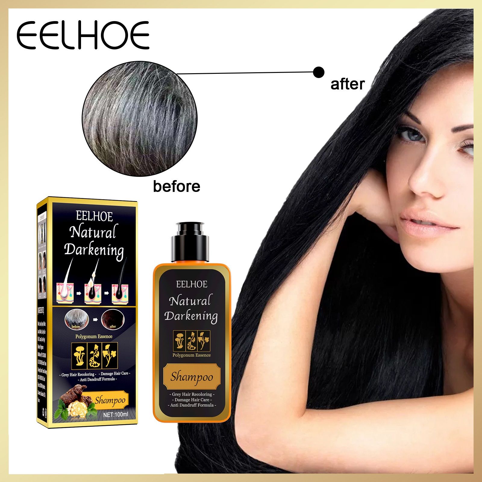 Eelhoe Natural Darkening Shampoo | Eelhoe Official Website