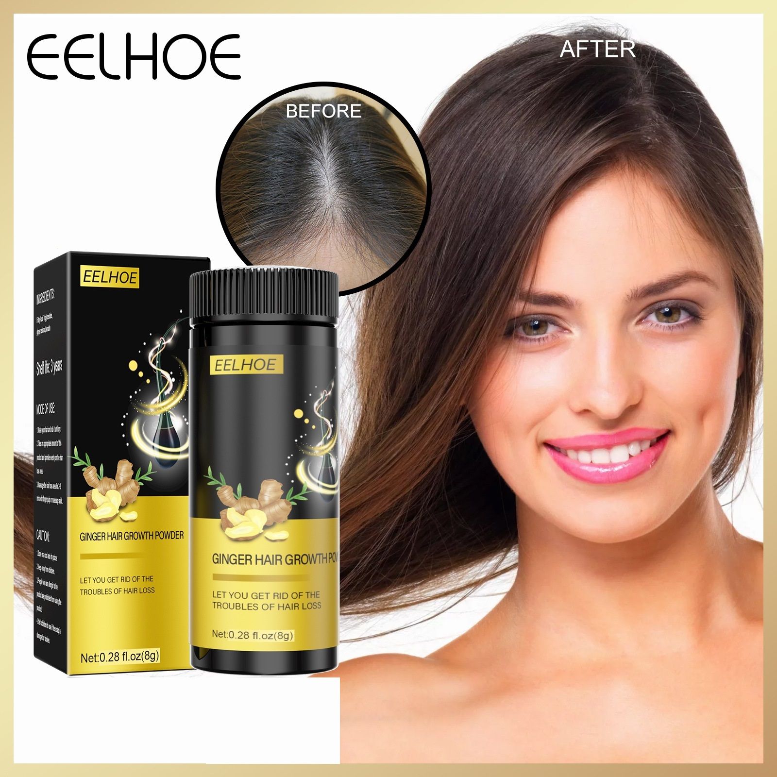 Eelhoe Ginger Hair Growth Powder | Eelhoe Official Website